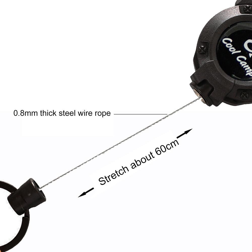 6Pcs Wire Rope Outdoor Buckle Accessories Anti-theft Key Rope Buckle ...