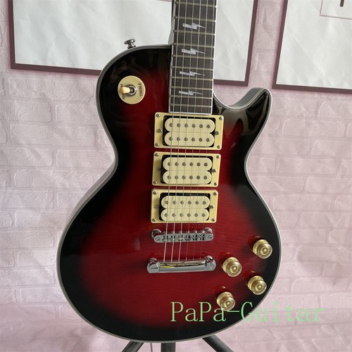 Custom Red Ace LP Electric Guitar Flamed Maple Top Solid Body Open 3H ...