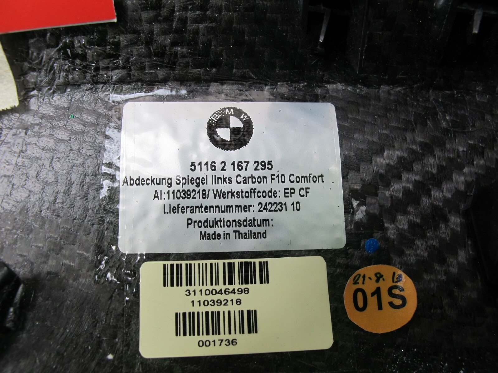 Carbon LEFT Side Mirror Cover Cap For BMW 5 6 7 E60 F10 | eBay