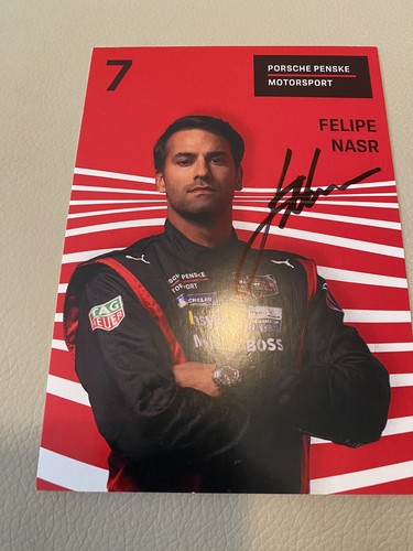 FELIPE NASR Autographed Signed AUTO Penske Porsche Hero Card 4x6 | eBay