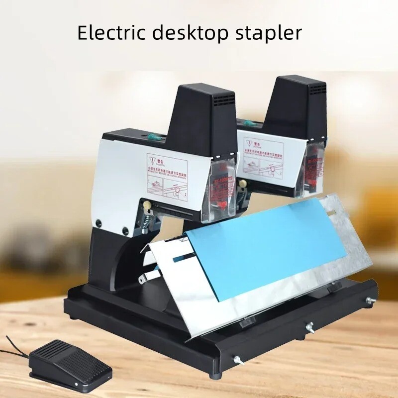 ST105G Electric Stapler Double Head Flat Stitching Saddle Stitcher A3 ...
