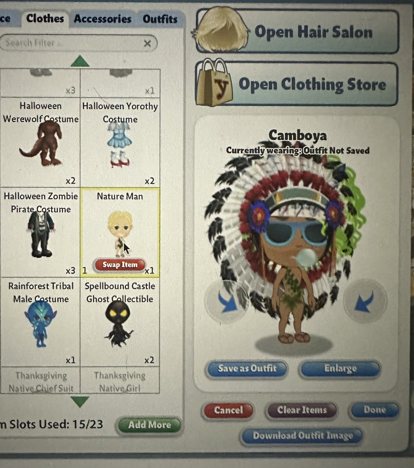 Yoworld/Yoville 08 Nature Man Costume | eBay