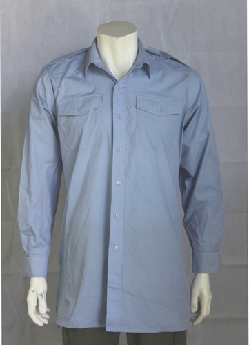 Genuine Surplus British RAF Long Sleeve Dress Shirt Military Pale Blue ...