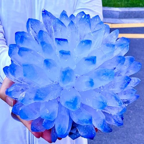 12.89LB Beautiful Blue Crystal Clusters - Natural Mineral Display for ...