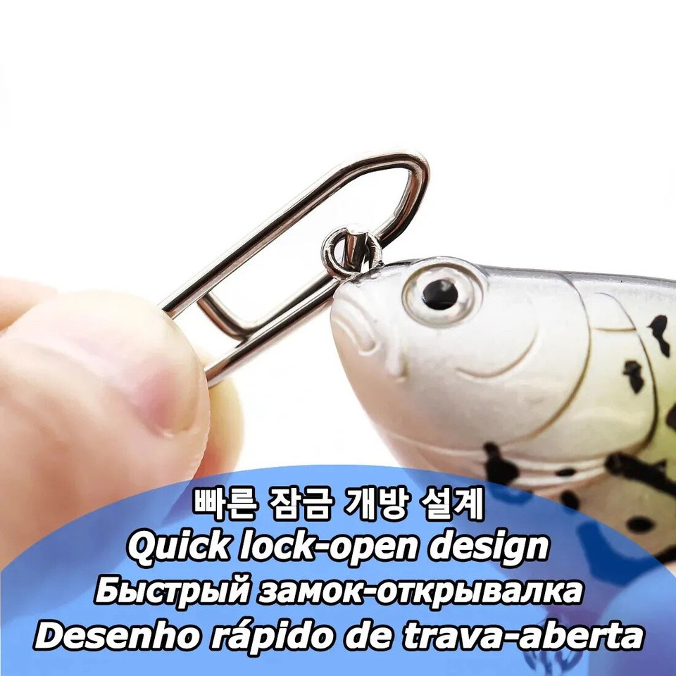 50~200PC Power Fishing Clips Snaps Saltwater Quick Change Line ...