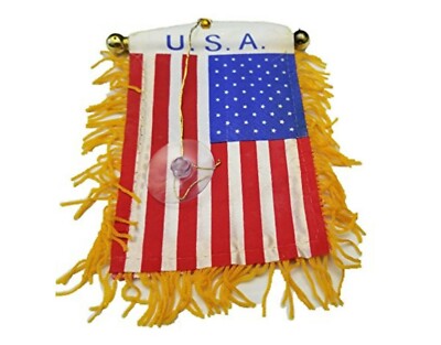 2pcs. USA America U.S Mini Banner Flag Car Home Window Rearview Mirror ...