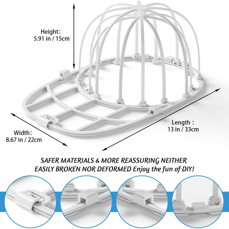 2 Pack Hat Washer Cage for Baseball Caps, Adult and Kid's Ball Caps ...