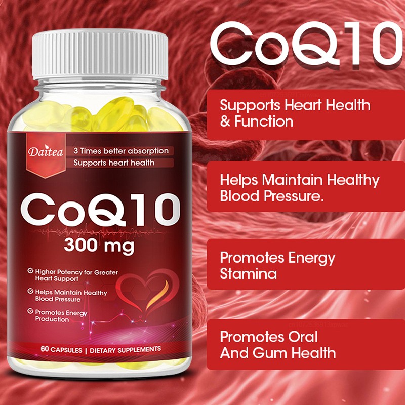 Coenzyme Q10 Capsules - 300 mg - Maintain Normal Blood Pressure - 120 ...
