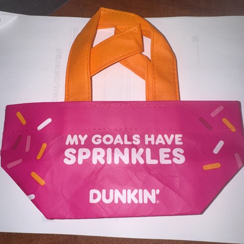 Dunkin Donuts Mini Tote Bag Orange & Pink - Limited Edition | eBay