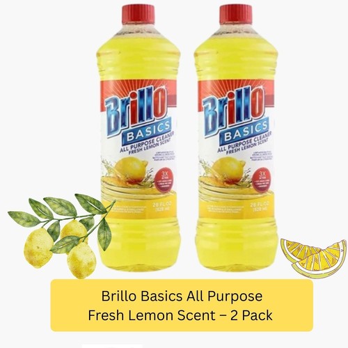 Brillo Basics Lemon Cleaner – 2 Pack (28 fl oz Each) | All Purpose ...