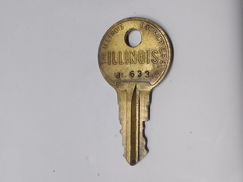 ILLINOIS Lock Key # J633 J 633 Slot Machine Jukebox Wallbox Arcade Coin ...