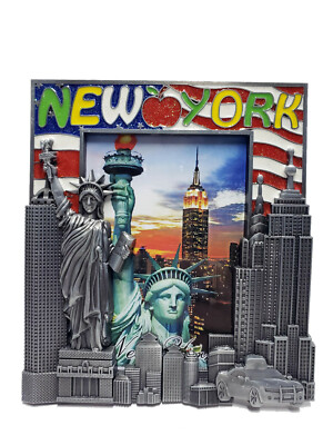 1 NEW NYC PICTURE FRAME 3.6"X4.8" METAL PHOTO FRAME NEW YORK CITY ...