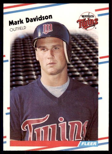 1988 Fleer Mark Davidson Rookie Minnesota Twins #8 | eBay