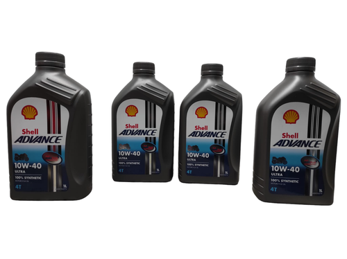 Shell 10W40 Motorcycle 4T Advance Ultra 100% Synthetic Oil 4 Liters | eBay