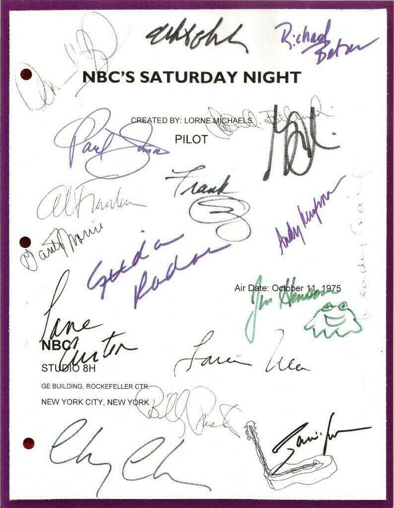 SATURDAY NIGHT LIVE SNL SCRIPT 18X SIGNED RPT JOHN BELUSHI DAN AYKROYD ...