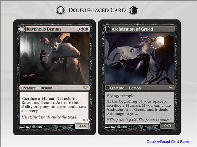 RAVENOUS DEMON // ARCHDEMON OF GREED X4 4 4X Dark Ascension MTG Magic ...