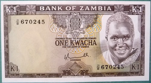 ZAMBIA 1 KWACHA UNC NOTE FROM 1976, P19, | eBay