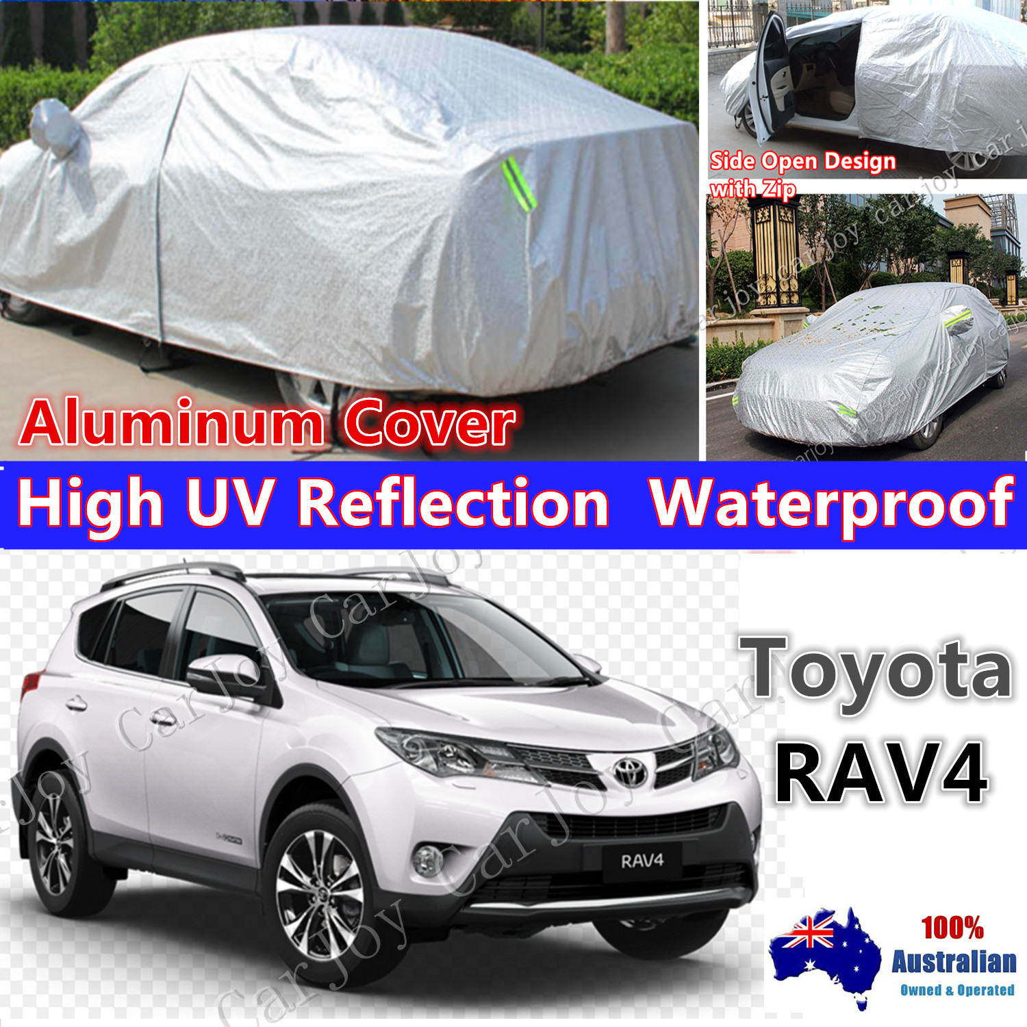 For Toyota RAV4 Cooling Aluminum Car Cover UV Sun Protection Waterproof ...