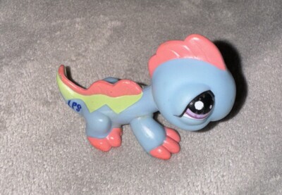 2) Rare Littlest Pet Shop LPS - AUTHENTIC Blue Iguana Lizard #1829 | eBay