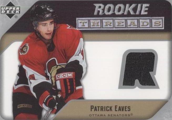 2005-06 Upper Deck - Rookie Threads Patrick Eaves #RT-PE (MEM, RC) for sale online | eBay