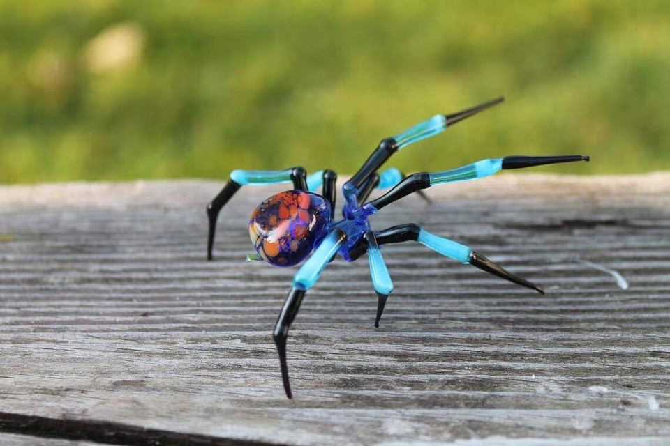 Glass Spider Art Glass Collectible Figurine Spider Glass Spider Glass ...