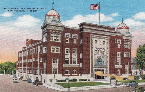 Postcard Abou Ben Adhem Shrine Mosque Springfield Missouri MO | eBay