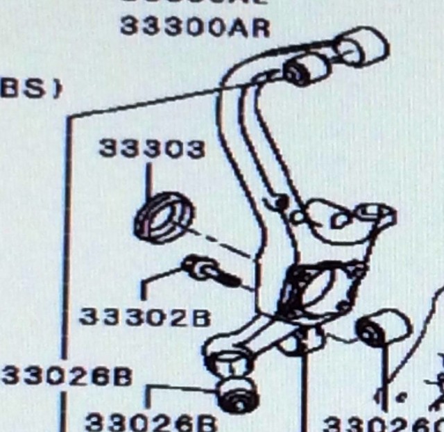 Genuine Mitsubishi Rear Upper Knuckle Control Arm Bushing Set ...
