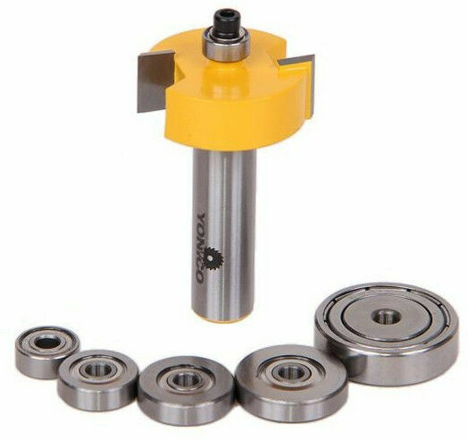 Yonico 14705 1/2-inch Shank Rabbet Router Bit with 6 Bearings for sale ...