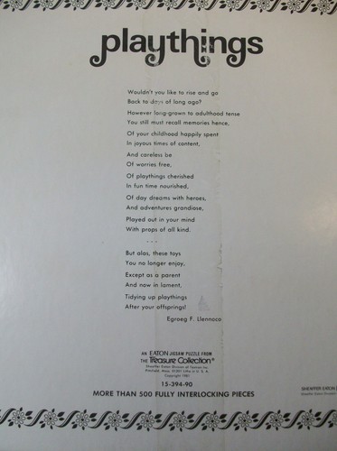 Eaton Jigsaw Puzzle Playthings Dolls Stuffed Animals Toys Baby Quilt ...