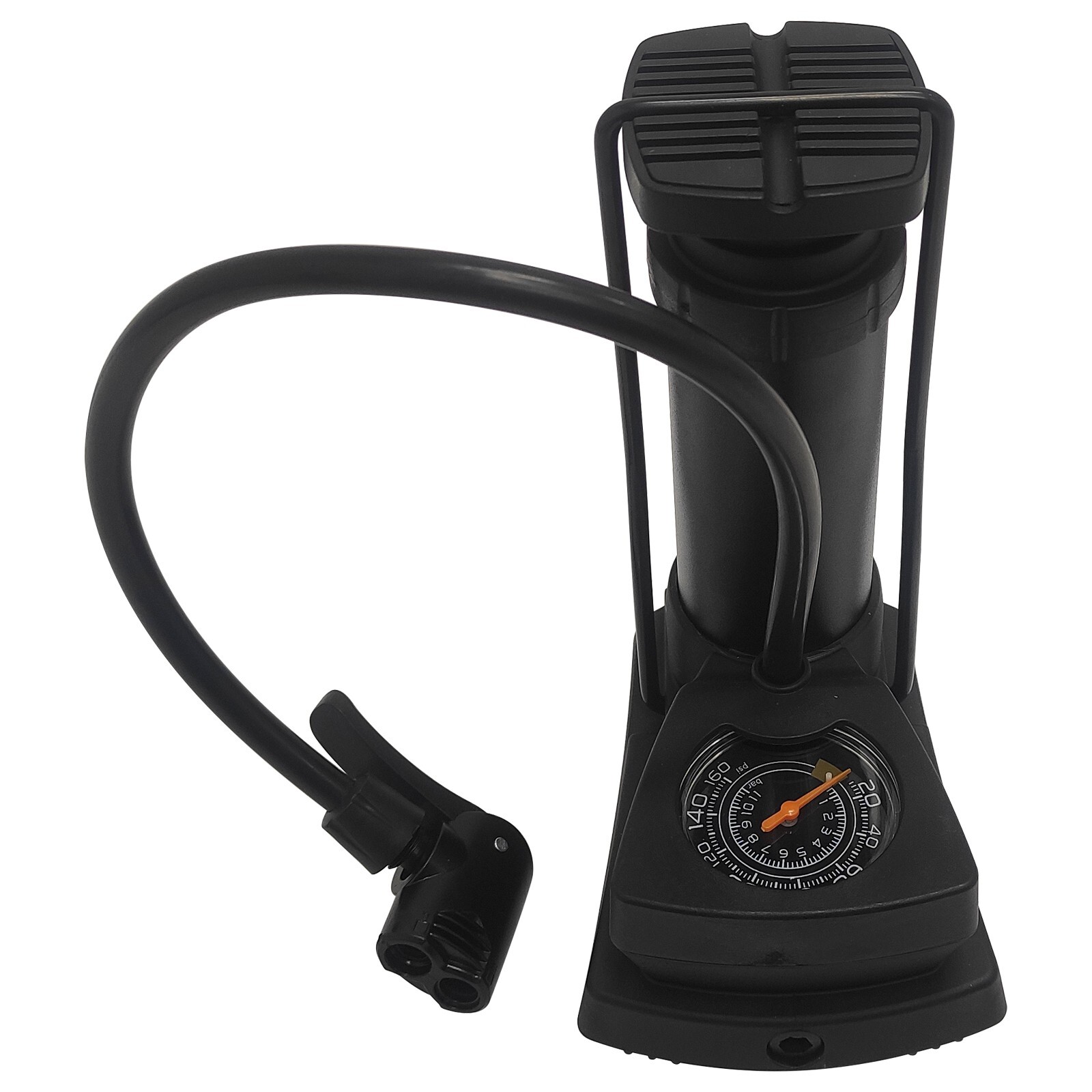 Portable Aluminum Alloy Mini Foot Pump With Air Pressure Gauge For ...