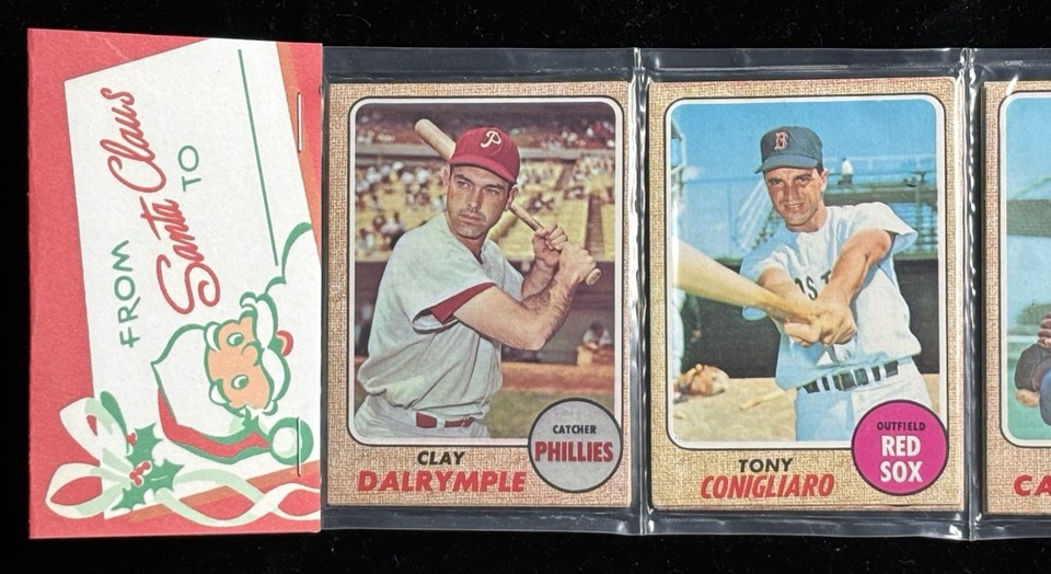 Tony Conigliaro 1968 Topps Xmass Cello RackPack MT 12 Boston Red Sox ...