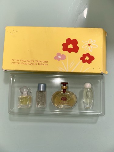 NEW IN BOX AVON Petite Fragrance Treasures 4 MINITURE Perfume BOTTLES ...