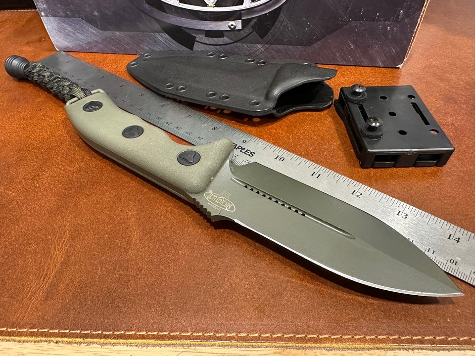 Microtech Crosshair D/E Elmax Fixed Blade Knife (5" Green) 101-1GR | eBay