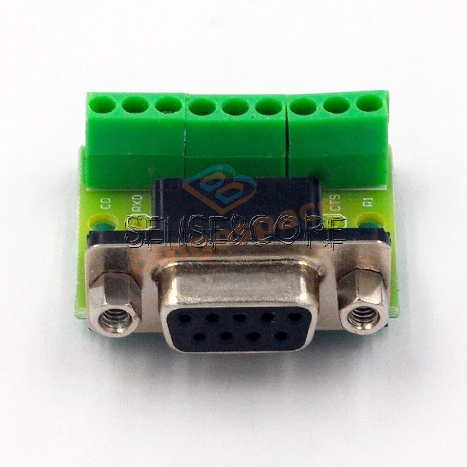D-sub DB9 Breakout Board Connector 9 Pin 9 Hole 2 Row Male/Female RS232 ...