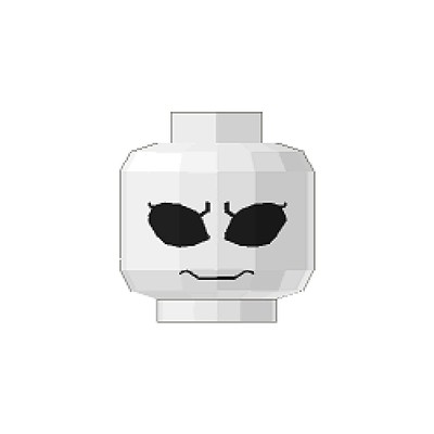 LEGO - Minifig, Head Large Black Eyes, Eyebrows, Pupils Pattern ...