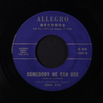 ZENA AYO: somebody he can use / how great thou art ALLEGRO 7" Single 45 ...