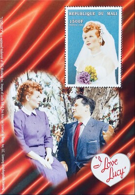 MALI I LOVE LUCY STAMPS SS MNH 1998 LUCILLE BALL DESI ARNAZ ...