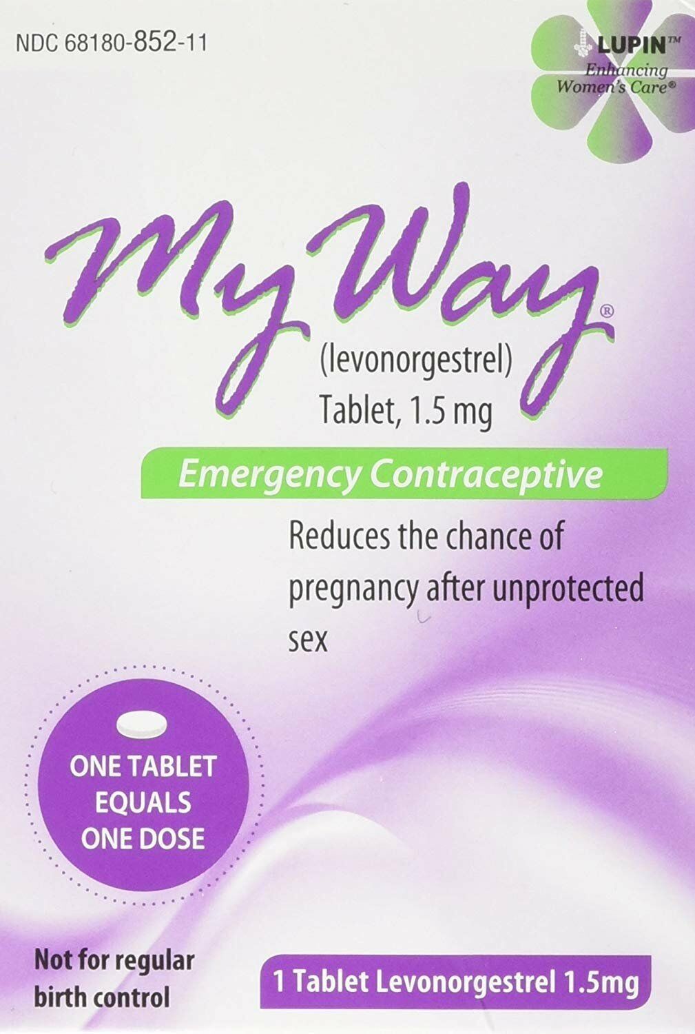 Lupin Pharmaceuticals My Way Emergency Contraceptive For Women 1 Tablet ...