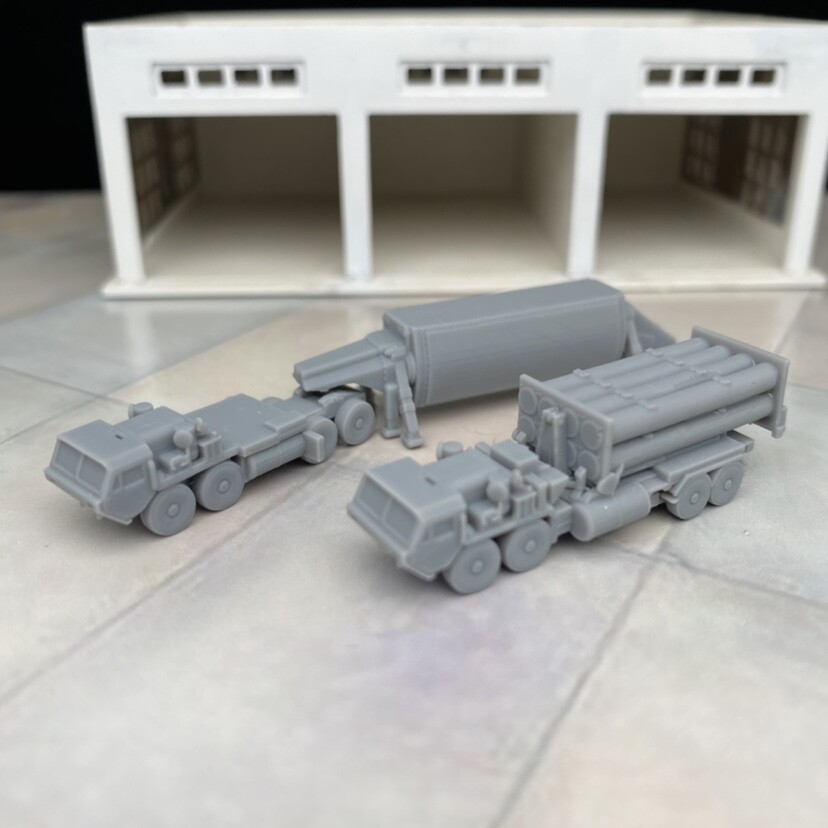 3D Printed Model of Thaad Air Defense System Missile Vehicle 1/350/700 ...