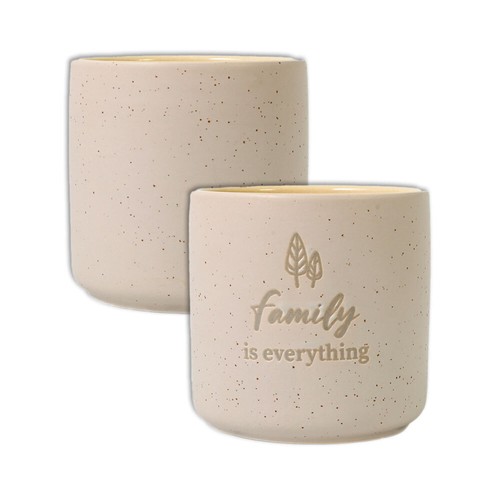 2PK Family 10x10cm Positive Affirmations Ceramic Planter Pot w/Drainage ...