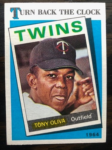 Tony Oliva MLB Baseball trading card 1964 Outfield Twins #665 Topps ...
