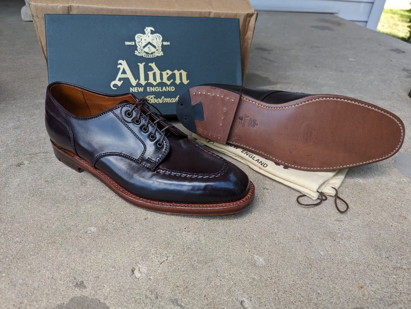 Alden D1652 Color 8 Shell Cordovan Mocc Toe Blucher | Alden Model Project