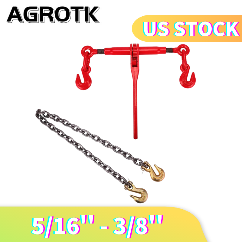 Ratchet Chain Load Binder 3/8"-1/2" Chain Hook Tie Rigging Equipment | eBay