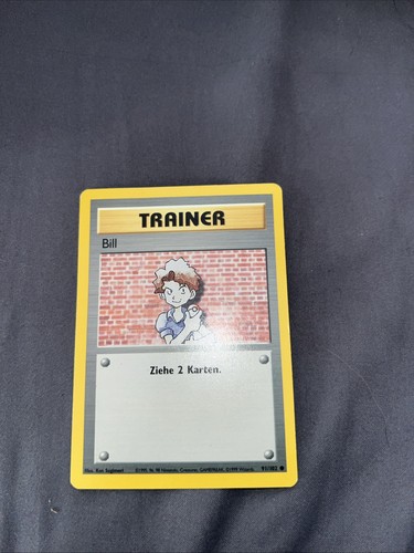 Bill Trainer Base Set 91/102 Pokémon Shadowless 1999 Card NM | eBay