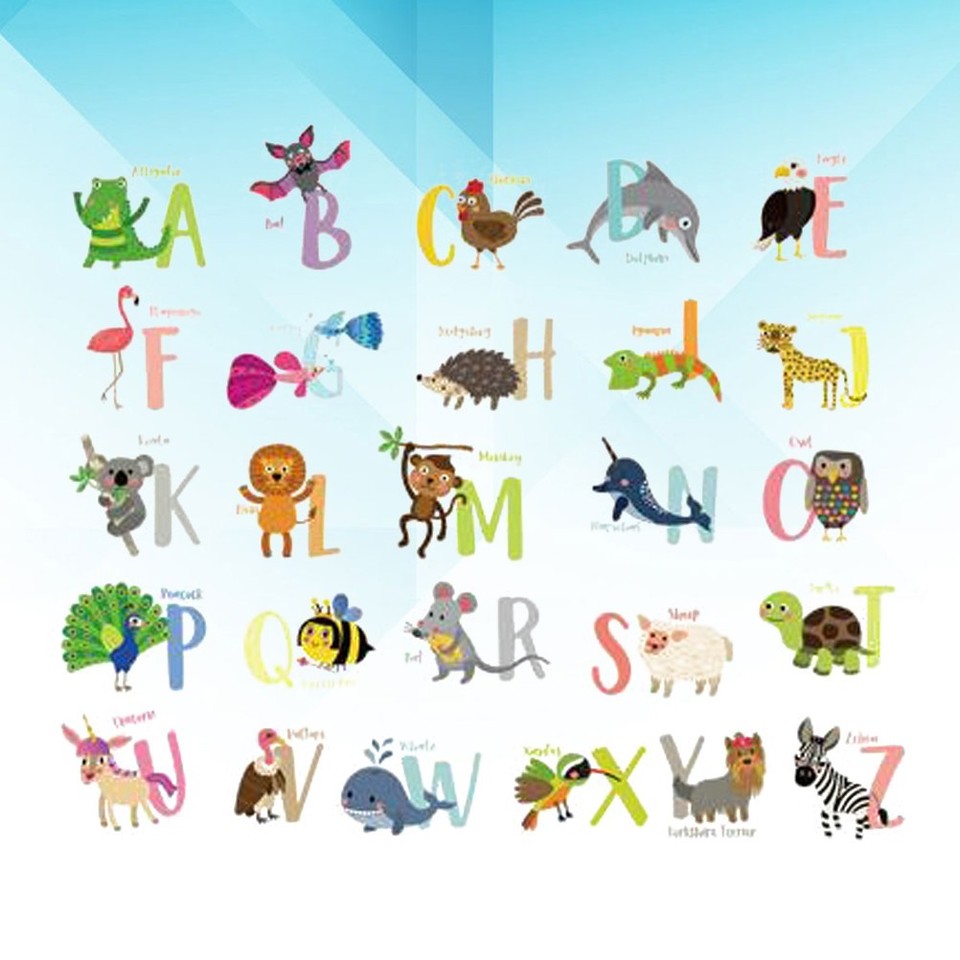 Alphabet Wall Decals Stickers Kids Bedroom Applique Removable Decor ...