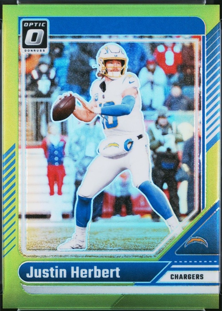 2024 Panini Donruss Optic - Justin Herbert #106 Lime Green Prizm /50 ...