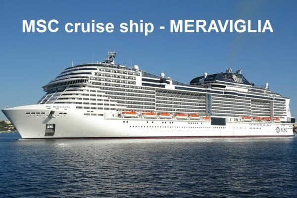Souvenir Fridge Magnet of Cruise Ship MERAVIGLIA - MSC Cruises for sale ...