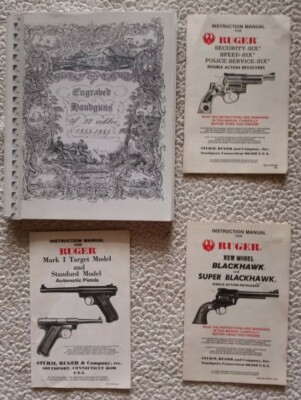 Lot of Ruger Gun Manuals and Engraved Handguns of .22 Calibre, 1855-85 ...