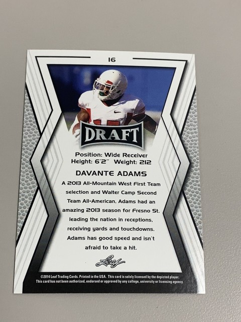 2014 Leaf Draft - #16 Davante Adams (RC) for sale online | eBay