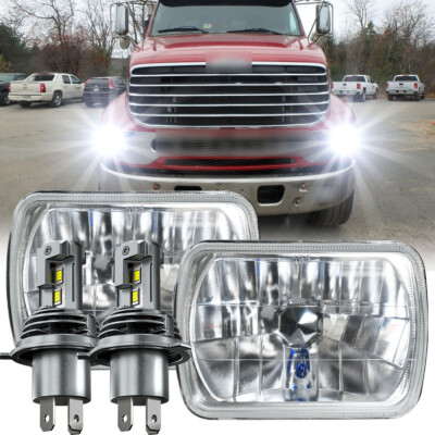 2Pcs 5x7" 7x6" LED High Low Beam Headlights For Sterling Commercial ...